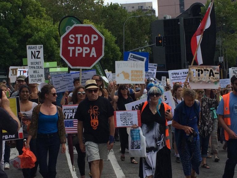 Marching against the TPPA